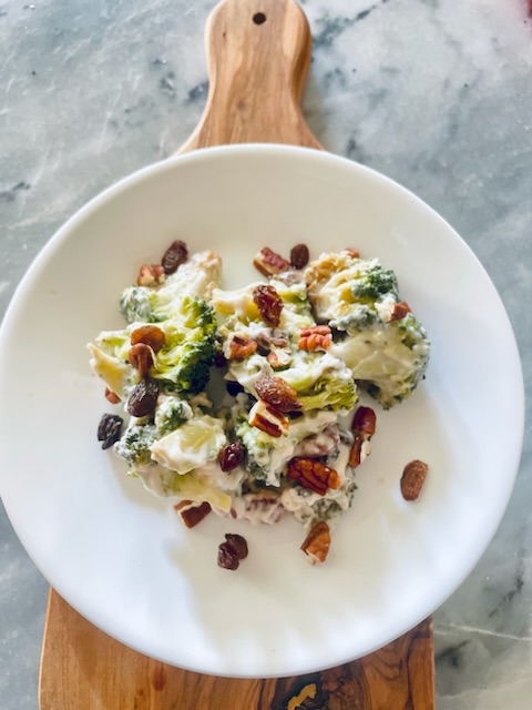 Roasted Broccoli Raisin Salad – ShantEposts